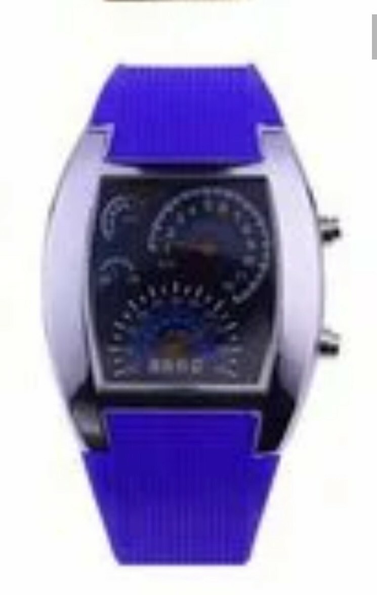 2020 NEW Trendy Mens/Womens Watch LED Digital Display Quartz Watch BLUE ...