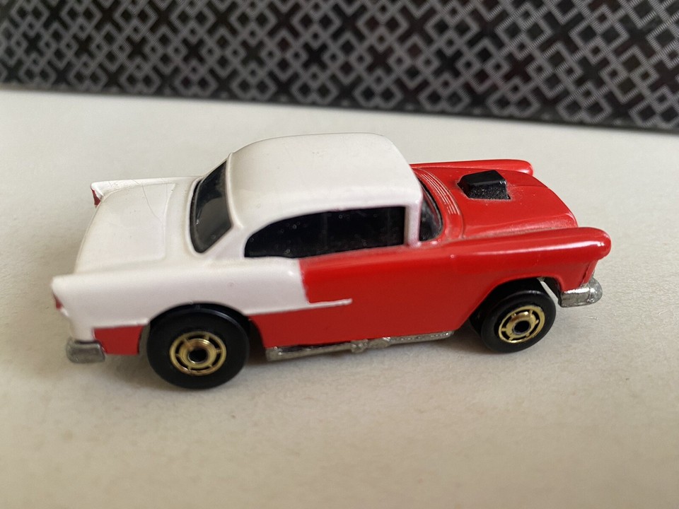 Vintage Hot Wheels Red & White 55 Chevy Blackwalls Malaysia 1978 WOWEE ...
