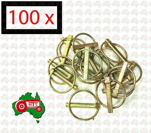 100 X 8mm 5/16" Lynch Linch Pin Locking Tractor Implement Trailer ...