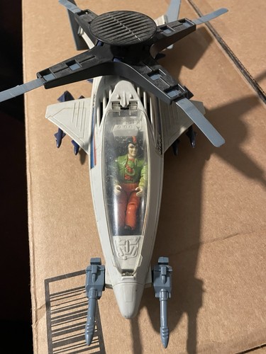 Vintage 1988 Gi G.I.Joe ARAH Skystorm X-Wing Chopper w Pilot Windmill ...