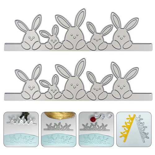 2pcs DIY Easter Rabbits Cutting Dies Carbon Steel Paper Dies for ...
