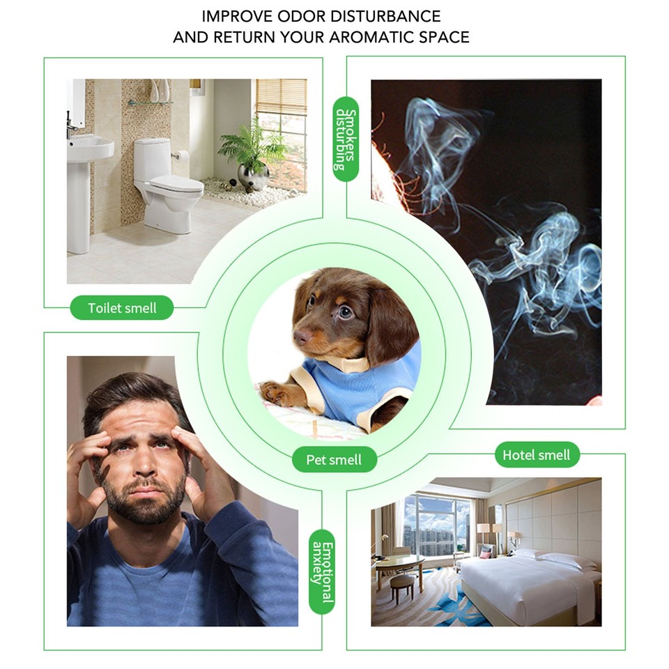 EU Plug Black Smart Scent Machine 200ml Wall Mounted Essential Oil ...