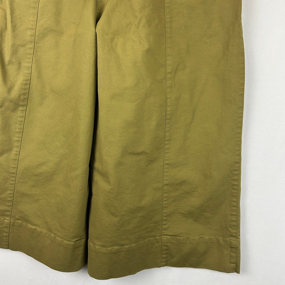Ulla Johnson Shelby Culotte Wide Leg Belted Pants Olive Green Women's ...