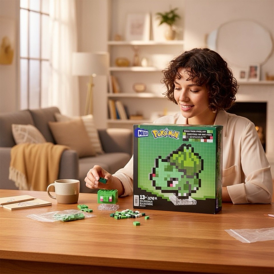MEGA Pokemon Bulbasaur Pixel Building Kit - 374 pc - 13+ NIB Sealed NM ...