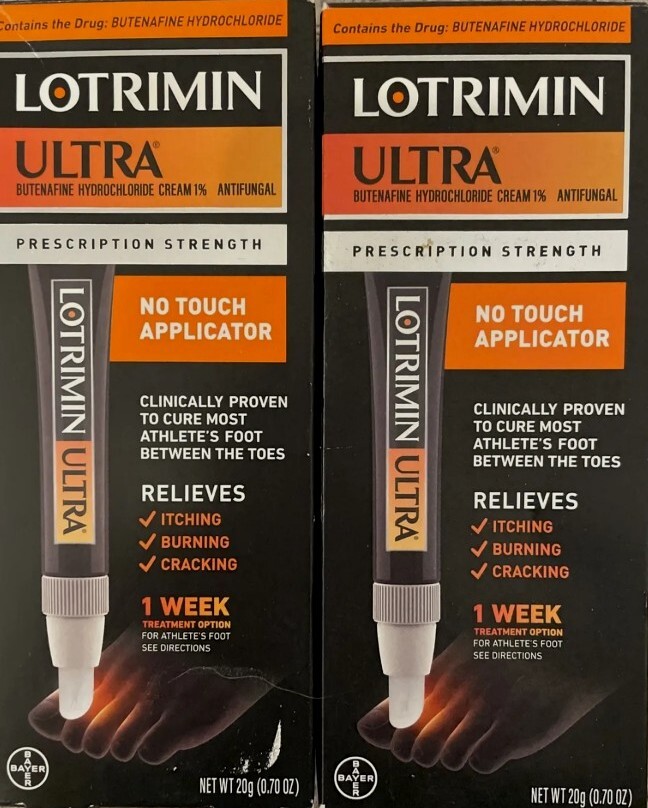 Lot of 2 Lotrimin Ultra No-Touch Applicator Anti-Fungal Cream, 20g each ...