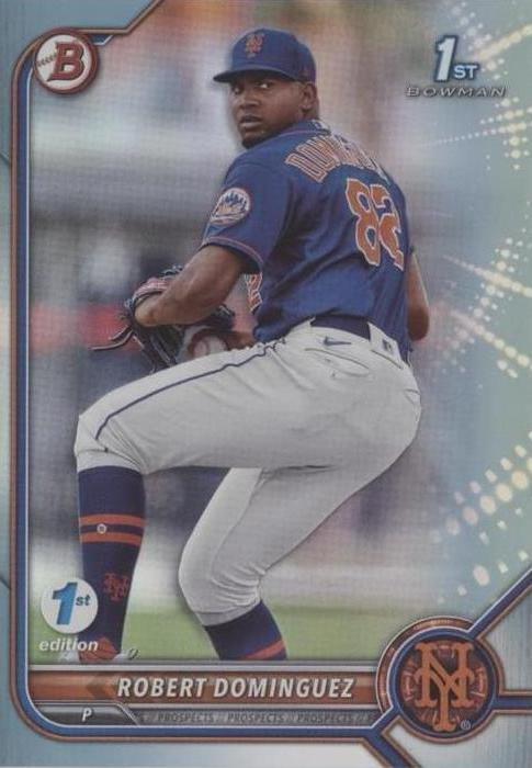 2022 Bowman 1st Edition - Robert Dominguez #BPPF-51 Sky Blue Foil (RC ...