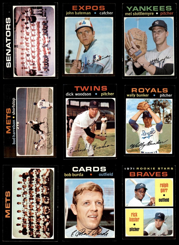 1971 Topps Baseball Near Complete Set / Lot 6 - EX/MT 6703491 (563 / ...