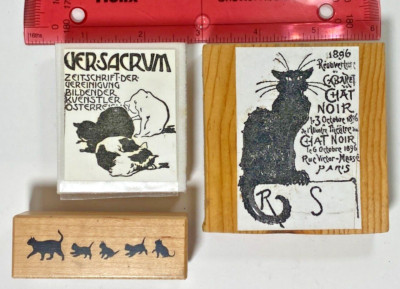 3 Cat Rubber Stamps for Crafting and Card Making - Lot 4 | eBay