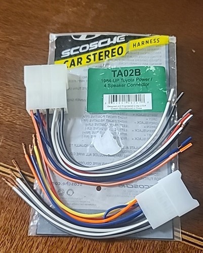Harnais autoradio Scosche TA02B 1984-Up Toyota Power 4 connecteur haut ...