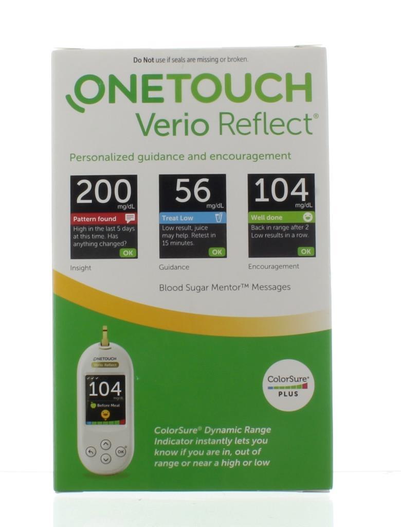 OneTouch VERIO Reflect Meter w/ Blood Sugar Mentor Exp 2/2028+ Free ...