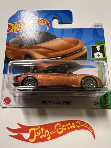 HOT WHEELS DeLorean Alpha5 Copper HW Green Speed Short Card 74299057854 ...