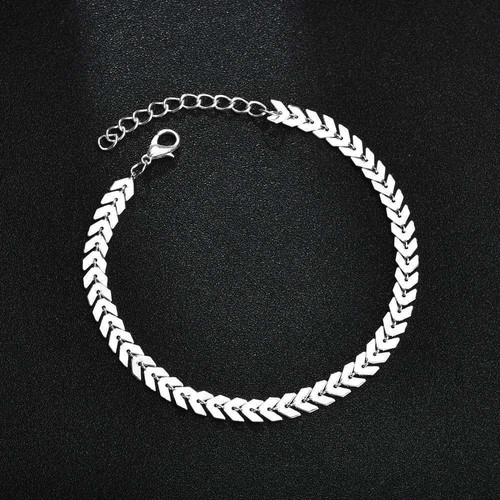 Alloy Anklet Foot Chain Fishbone Aircraft Chain Arrowhead Ankle ...