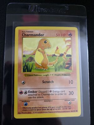 1999 Pokémon Charmander Shadowless Base Set 46/102 - never Played | eBay