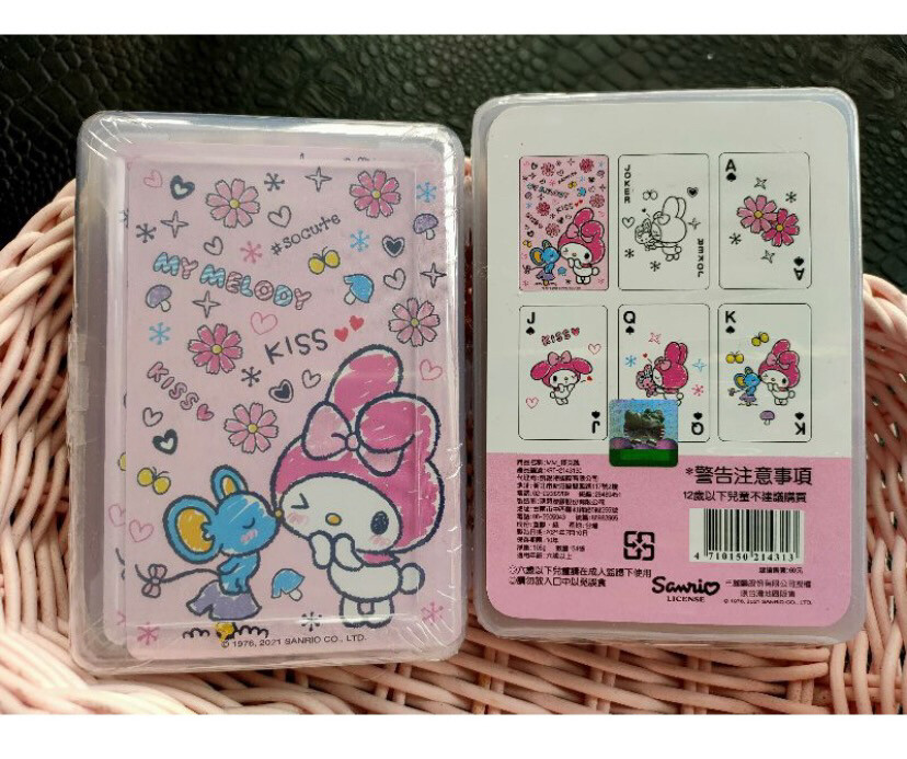 Hello Kitty Cute Playing Cards Poker Melody Plastic Case Little Twin ...