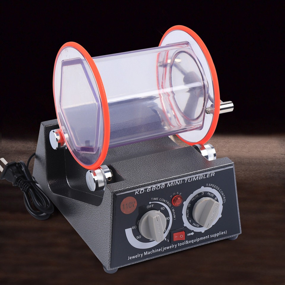 Mini Rotary Tumbler Surface Polisher Jewelry Polishing Finishing ...