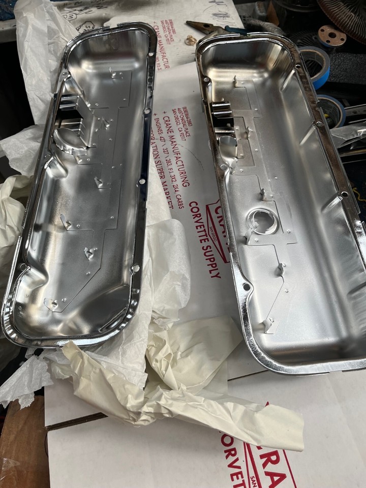 1967-68 Chevelle 427 396 CHROME EXACT CORRECT BIG BLOCK VALVE COVERS ...