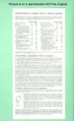 Weaver J & G Scope Factory Owners Manual Sheet Reproduction | eBay