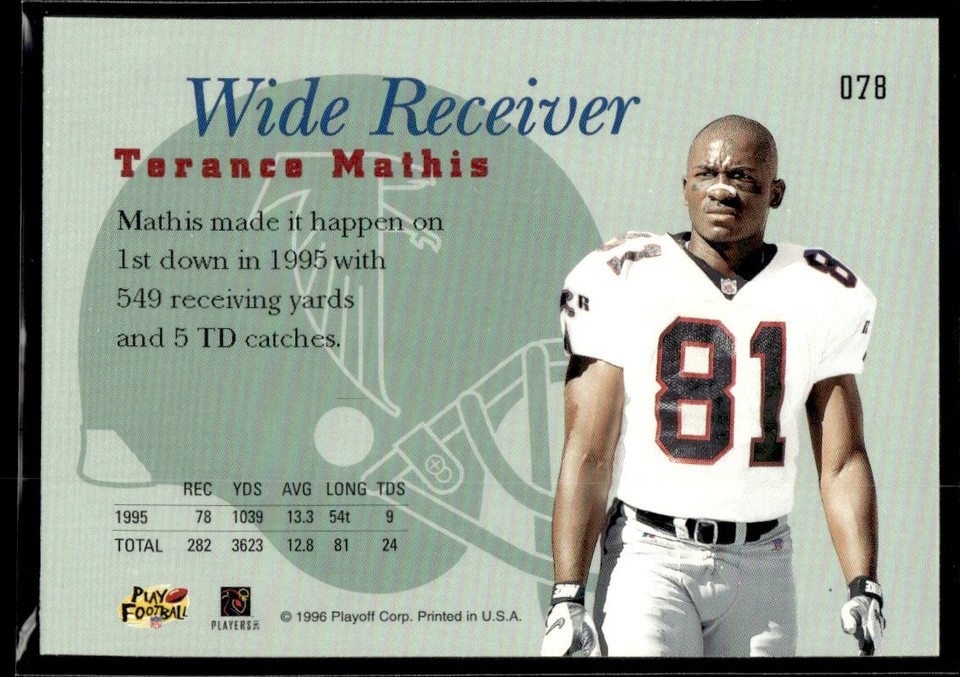 1996 Playoff Prime Terance Mathis Atlanta Falcons #78 | eBay