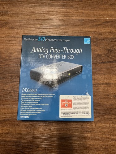 Digital Stream DTX9950 Analog Pass-Through DTV Converter Box - NEW Open ...