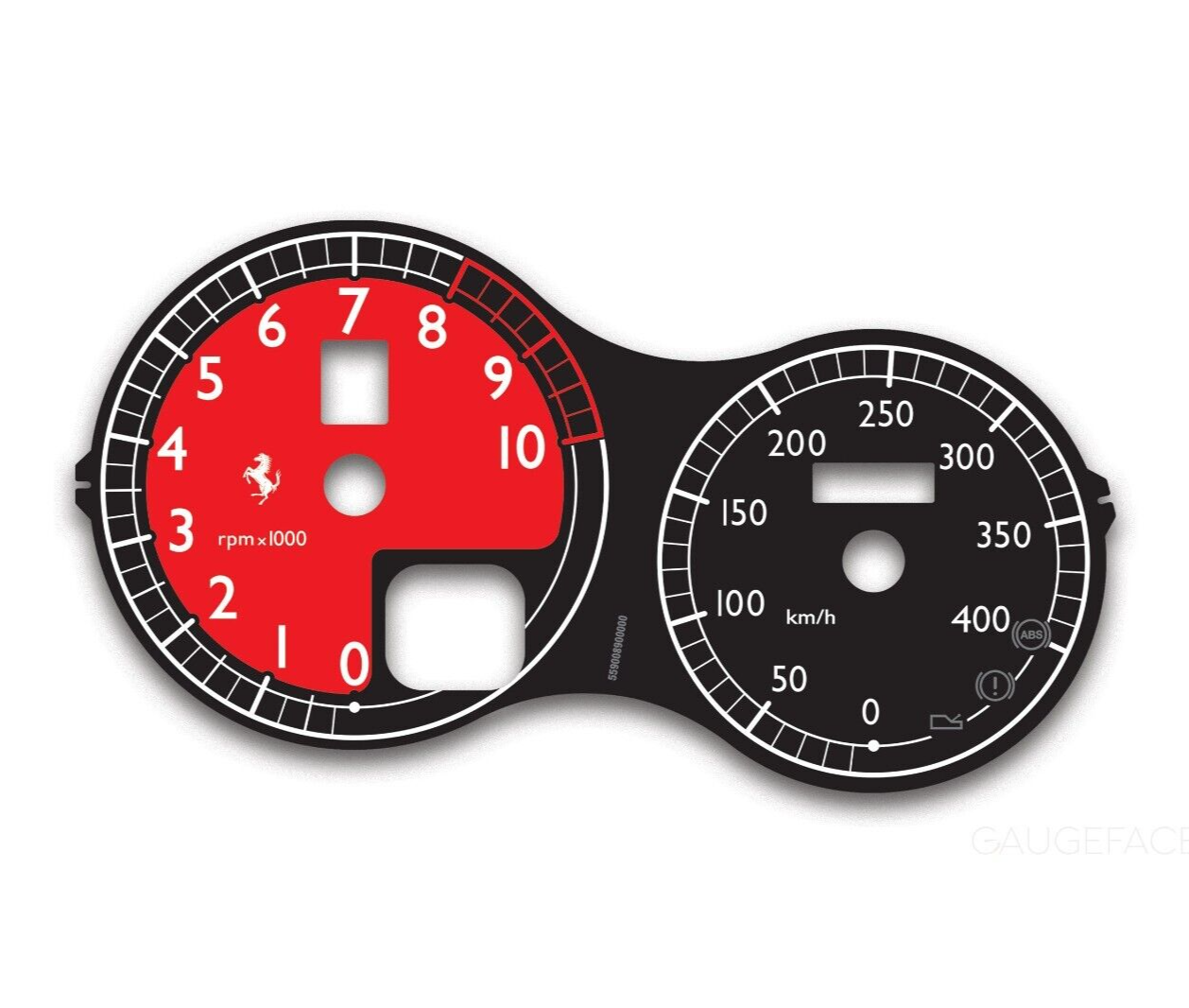 Ferrari F360 F430 F131 Modena Spider Instrument Gauge Face Enzo Style ...