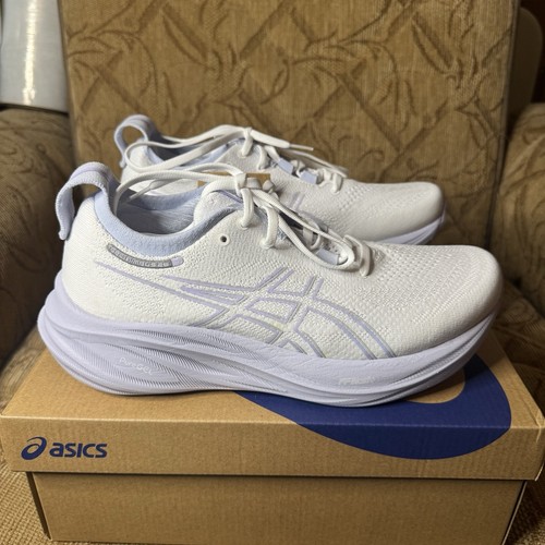 Asics Gel-Nimbus 26 1012B601-100 Sneakers Women's 9 White Running Shoes ...