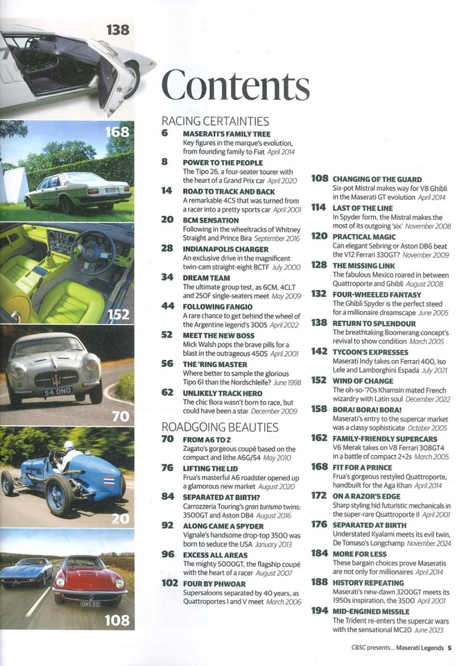 Classic & Sports Car Magazine: Maserati Legends Special Collectors ...