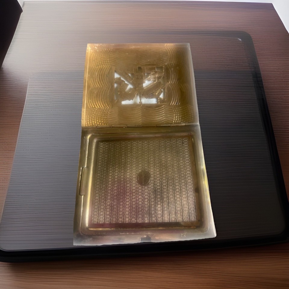 Vintage Mockba Compact Powder Brass Engraved Church Designed | eBay