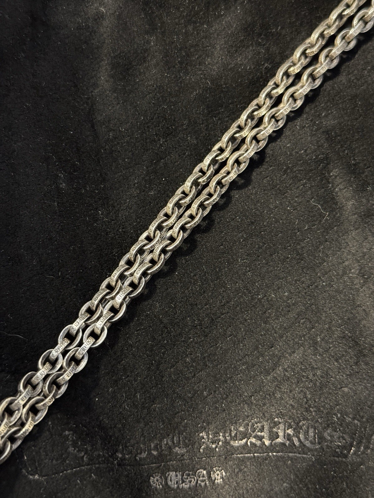 100% Authentic Chrome Hearts Paper Chain Necklace 20i… - Gem