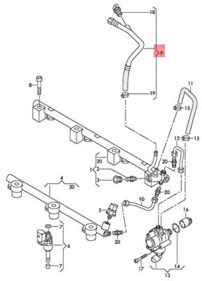 NEW VW TOUAREG 7P5 7P6 FUEL PIPE 7P6130295D ORIGINAL | eBay