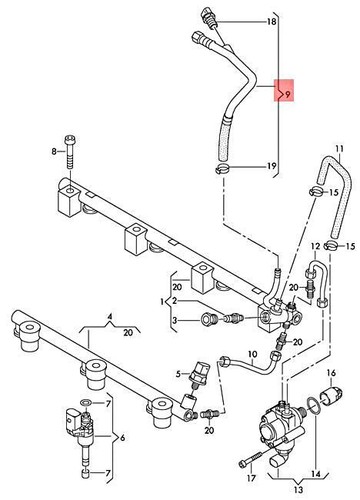 NEW VW TOUAREG 7P5 7P6 FUEL PIPE 7P6130295D ORIGINAL | eBay