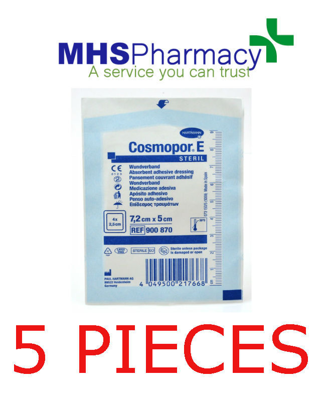Cosmopor E Sterile Adhesive Wound Dressings 7.2x5cm, Pack of 50 (900870 ...