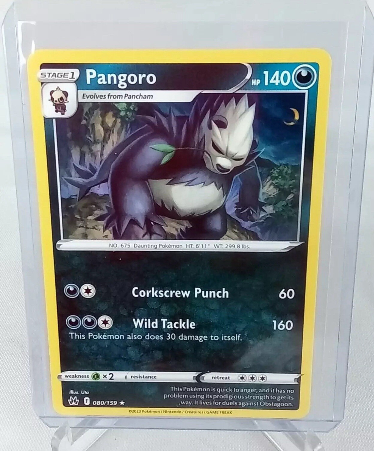 Pangoro 80/159 Crown Zenith Rare Pokémon Card 2023 | eBay