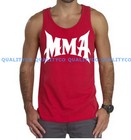 New Men's MMA Red Tank Top bjj muscle workout gym boxing fitness muay ...
