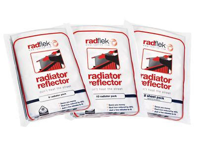 Radflek Radiator Reflector Panels, Reflecting Foil Sheets, Reduces Heat ...