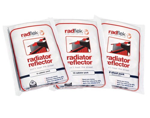 Radflek Radiator Reflector Panels, Reflecting Foil Sheets, Reduces Heat ...