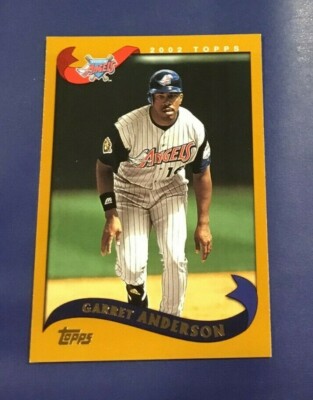 2002 Topps # 71 GARRET ANDERSON All Star Los Angeles Angels Great Card ...