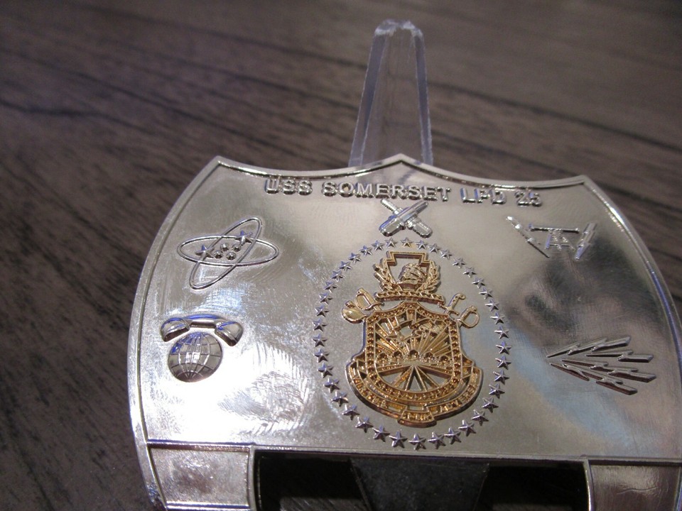 USN USS SOMERSET LPD 25 Combat System Goats CPO Challenge Coin #145K | eBay