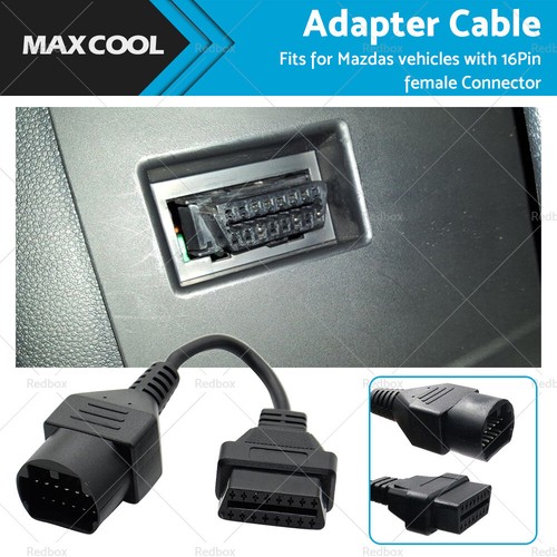 For Mazda 17 Pin to 16 Pin Female OBD2 Car Diagnostic Connector Adapter ...
