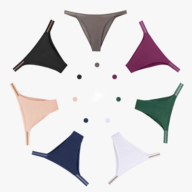 Panties Womens Sexy Ice Silk G-string Briefs Thongs Underwear Lingerie ...