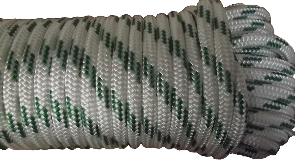 3/8" (10mm) x 100' Sail/Halyard Line, Double Braid Polyester, Sheets ...