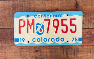 Vintage 1975 Colorado Centennial License Plate | eBay