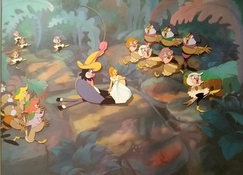 THUMBELINA, JACQUIMO AND BIRDS, BLUTH STUDIOS KEY 16FLD PRODUCTION BG ...
