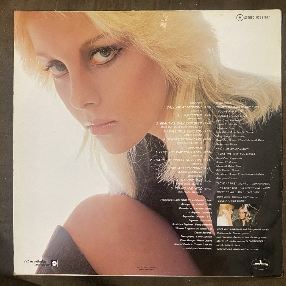 CHERIE CURRIE Beauty’s Only Skin Deep - 1978 1st Press French Mercury ...