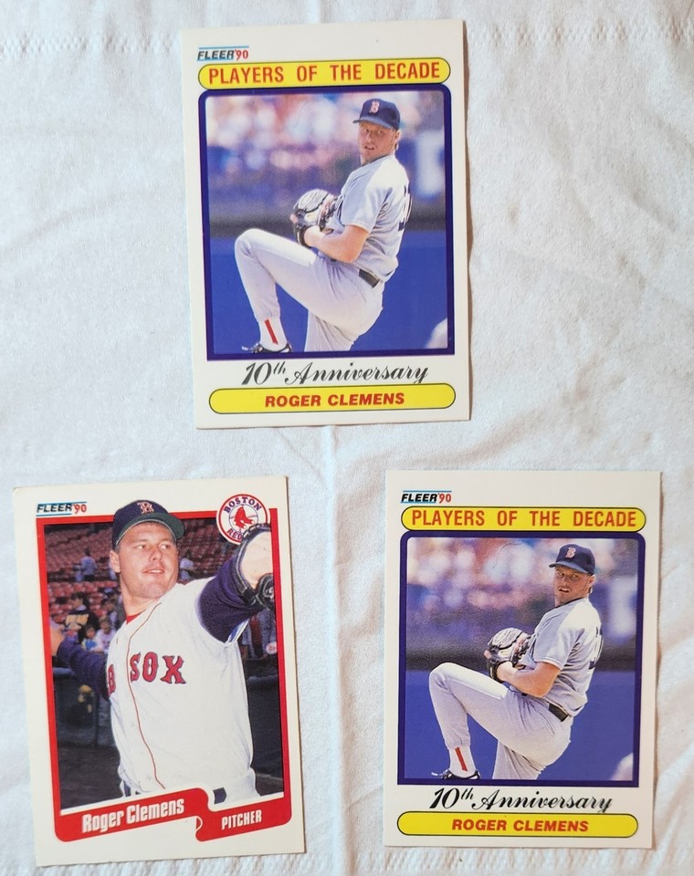 1987 Topps - All-Star Roger Clemens #614, '90 Fleer ERROR #627 x (2 ...