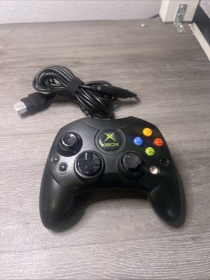 Original Xbox OEM Controller S Type Black X08-69873 w/ Breakaway Cable ...