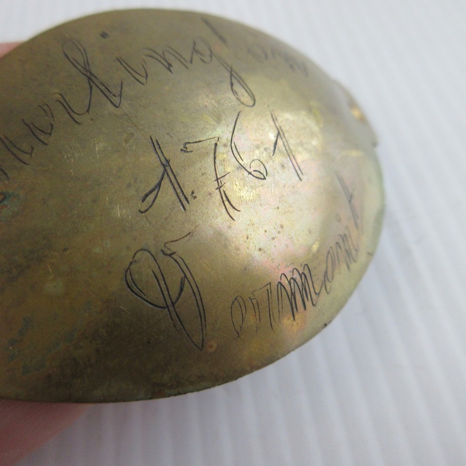 Antique unknown Brass Nameplate Burlington Vermont 1761 VT oddity | eBay