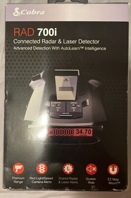 Cobra RAD 700i Radar Laser Detector - Black (0180012-1) 28377108198 | eBay