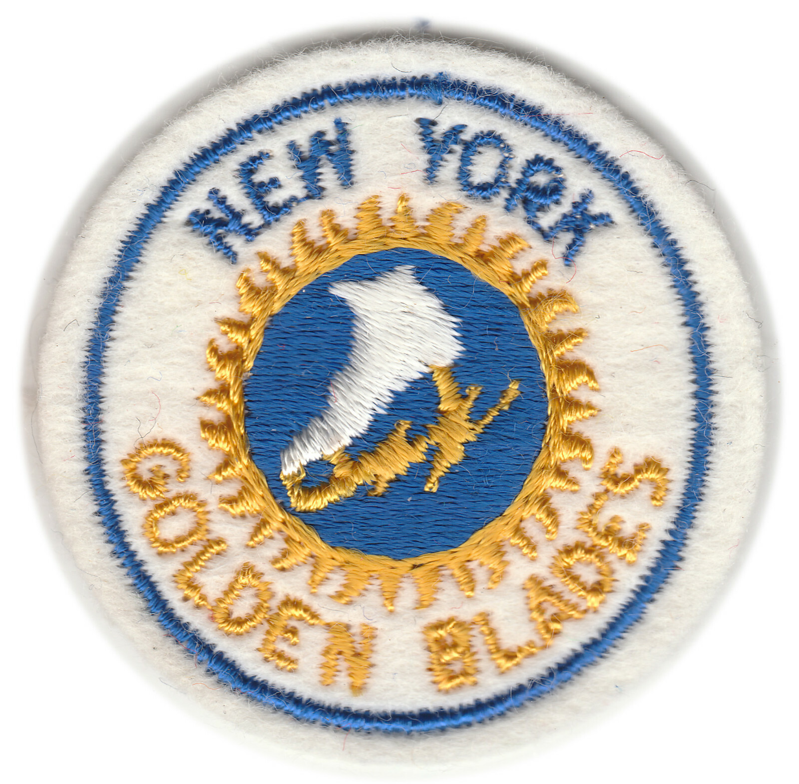 1973-74 NEW YORK GOLDEN BLADES WHA HOCKEY VINTAGE 2" ROUND DEFUNCT TEAM ...