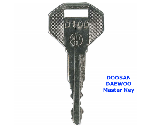 D100 DOOSAN DAEWOO Series 5 Excavator Master Plant Digger Key + FAST ...