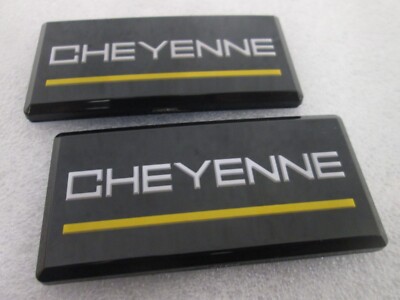 88-98 Chevrolet Cheyenne 2pc Roof Pillar Cab Emblem Badge Nameplate ...